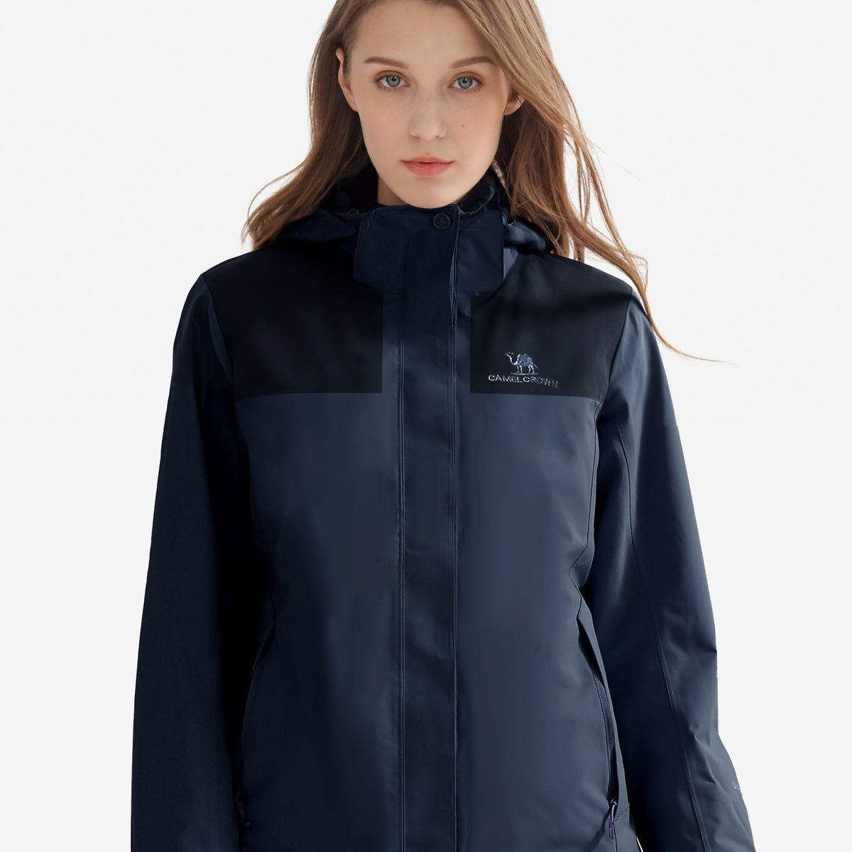 Camel Crown Women’s Storm Piercer Paneled Shell Jacket Detachable Hood ...